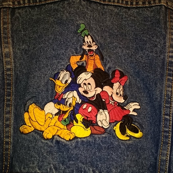 Disney | Jackets & Coats | Authentic Jean Jacket Embroidered Disney ...